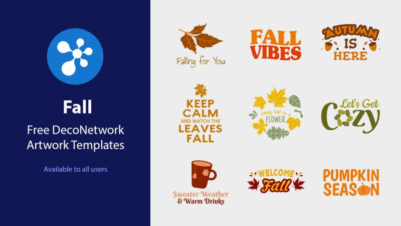 Free Fall Design Templates For DecoNetwork Members